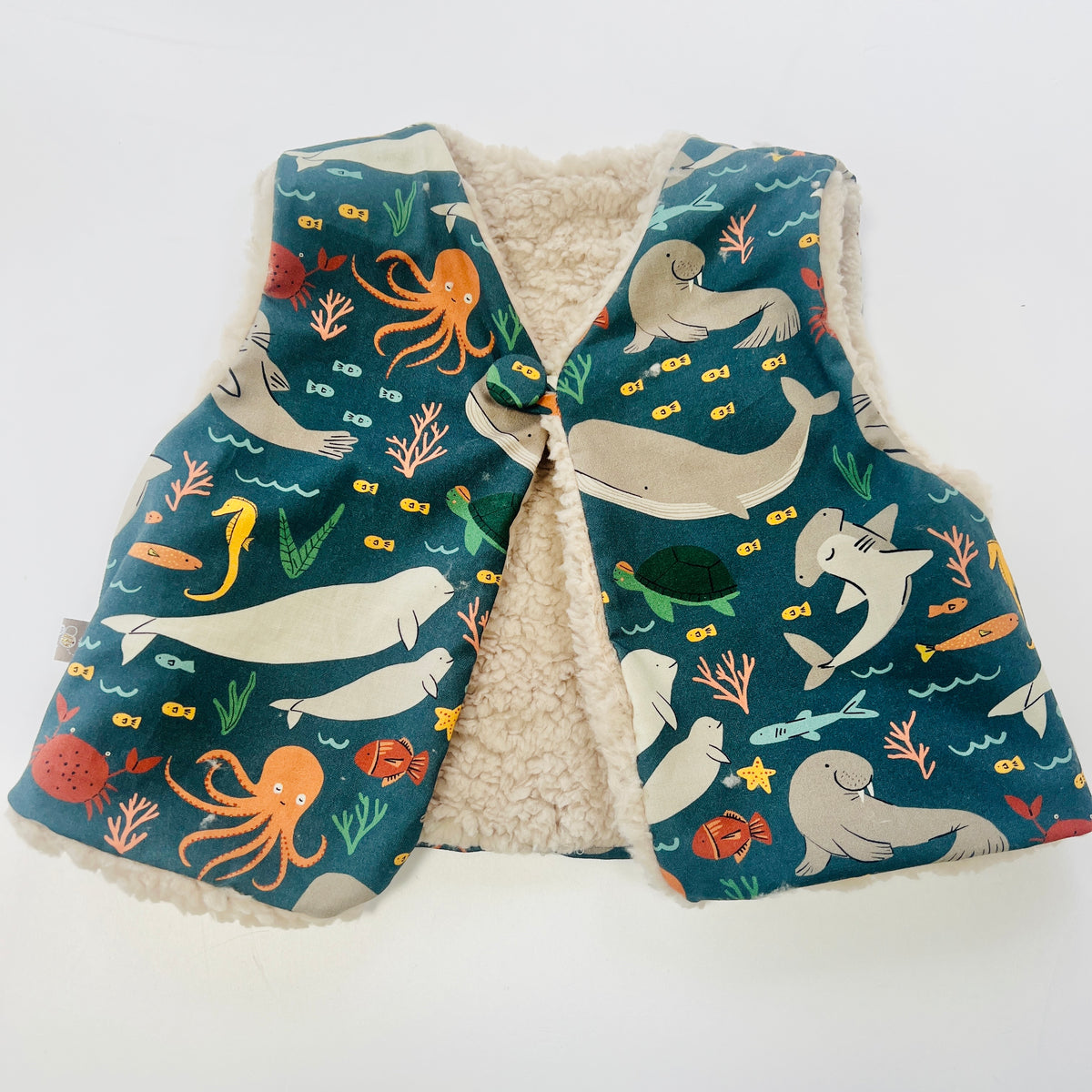 Fully Reversible fleecy gilet lined with your choice of print. – Eddie ...