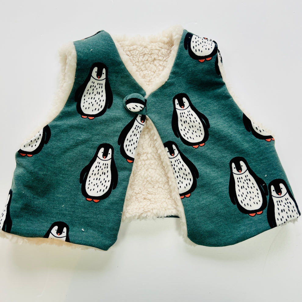 Fully Reversible fleecy gilet lined with your choice of print. – Eddie ...